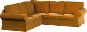Potah na pohovku IKEA  Ektorp rohová barva žlutá látka lesklé, sametová