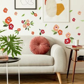 York Wallcoverings Samolepky na stěnu KVĚTINY barevné