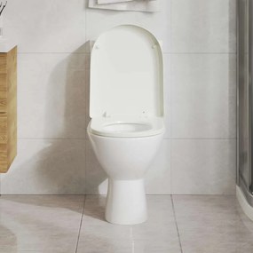 Bílé WC sedátko s pomalým sklápěním čtvercové 141763