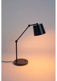 Černá stolní lampa s kovovým stínidlem (výška 60 cm) Hajo – White Label