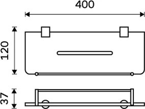 Nimco Police IXI s ohrádkou, 40 cm BORMO černá - BRC X440-X-90