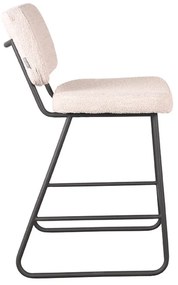 LABEL51 Barová židle NOAH bílé bouclé 94cm IH-50.148