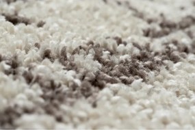 Dywany Łuszczów, Kusový koberec Berber Tanger B5940 cream and brown kruh, 120x120 (průměr) kruh, hnědá, obývací pokoj