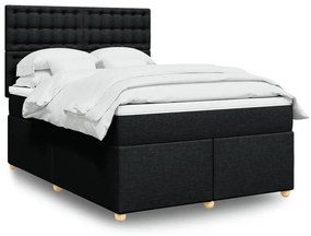 Box spring postel s matrací černá 140x200 cm textil 3291319