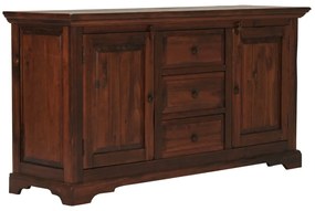 furniture-nabytek.cz - Masivní komoda Catello z borovice, lakovaná, hnědá – 170×50×90 cm