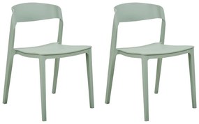 Sada 2 jídelních židlí mátové zelené SOMERS Beliani