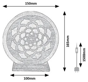 Rabalux 76031 - Solná lampa MANDALI 1xE14/15W/230V
