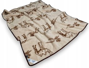 Indigosklep Vlněná deka camel světlý velbloud 100x140 Woolmark