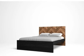 Černá/v přírodní barvě dvoulůžková postel 160x200 cm Gio – Marckeric