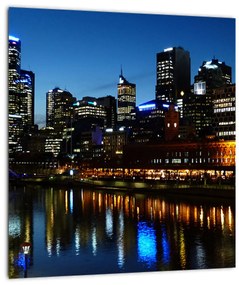 Obraz noci v Melbourne (30x30 cm)