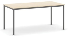 Jídelní stůl, 1600 x 800 mm, deska buk, podnož tm. šedá