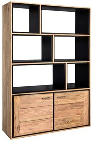 Massive home | Dřevěná knihovna BANDUNG masiv sheesham 120/180/40 cm- VÝPRODEJ