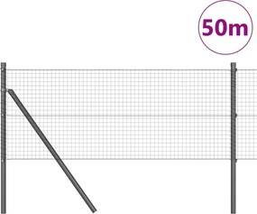 Zemní upevnění svařované drátěné ploty 50 x 0,4 m Šedá Síťovina 3351865