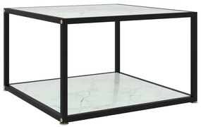 vidaXL Konferenční stolek bílý 60 x 60 x 35 cm tvrzené sklo
