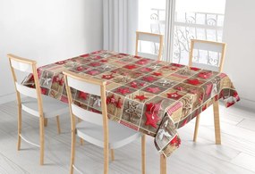 Bellatex Ubrus VÁNOCE Béžová,Červená,Bílá 120x140 cm