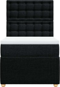 Box spring postel s matrací černá 80 x 200 cm textil 3291899