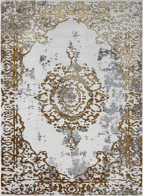 Dywany Łuszczów, Kusový koberec Allure 1961 gold/white, 80x150, žlutá, kancelář