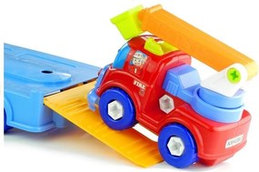 LEAN Toys Sada vozidel: policie, hasiči, odtahovka – na šroubování a odšroubování