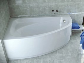 BESCO Asymetrická vana CORNEA Nožičky k vaně - Bez nožiček, Rozměr vany - 150 × 100 cm, Způsob provedení - Pravé - VANCOR150P