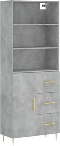vidaXL Skříň highboard 69,5 x 34 x 180 cm kompozitní dřevo [3189431] Barva: kouřový dub