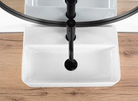 Rea Naomi, umyvadlo závěsné/na desku 455x285x105 mm, bílá lesklá, REA-U0630