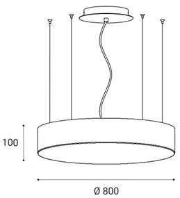 LED2 - LED Stmívatelný lustr na lanku MONO LED/100W/230V