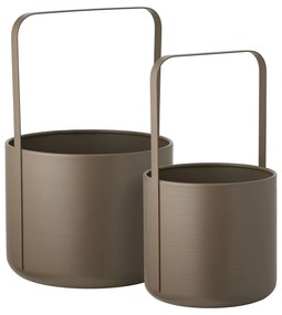 House Nordic Set dvou květináčů FLOWERPOT hnědý