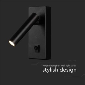 LED Nástěnné bodové svítidlo LED/2W/230V 4000K černá