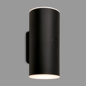 BRI 3786015 Lima LED venkovní nástěnné svítidlo, nabíjecí, 3 krokový dotykový stmívač, časovač, černé - BRILONER