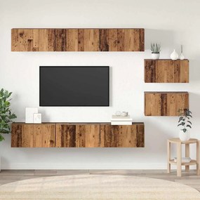 Sestava TV skříněk 8 ks Staré dřevo Kompozitní dřevo 3393351