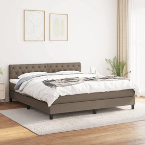 Box spring postel s matrací taupe 160x200 cm textil 3140309