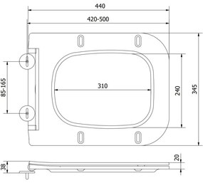 Mexen Madox, SLIM WC deska s měkkým zavíráním, duroplast, tmavě šedá matná, 39154061
