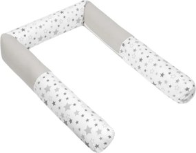 Bellatex Mantinel do postele VÁLEC průměr 16x280 cm Hvězda šedá, bílá