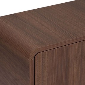 TV stolek v dekoru ořechu v tmavě přírodní barvě 180x52x34 cm Mirel – Nordure