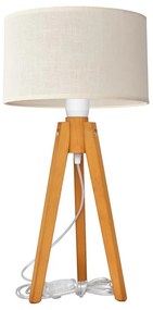 Stolní lampa ALBA 1xE27/15W/230V krémová/dub