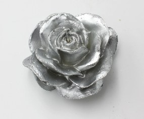 Svíčka růže velká stříbrná