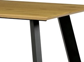 Autronic Stůl jídelní 140x80x75cm, deska MDF, 3D dekor divoký dub HT-721 OAK
