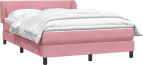 Box spring postel s matrací růžová 160x210 cm samet 3317702