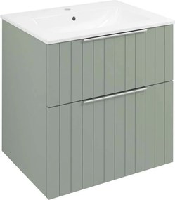 Sapho Cirasa - Umyvadlová skříňka Strip 59x64x46 cm, 2x zásuvka, verde CR601-4444S
