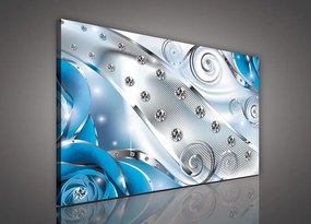 Postershop Obraz na plátně: Luxusní abstrakce (modrá) - 75x100 cm