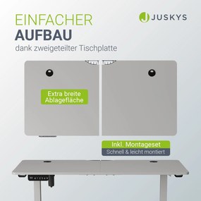 Juskys Elektricky výškově nastavitelný stůl Office Stand Barva: černá, Velikost: 140 × 60 cm