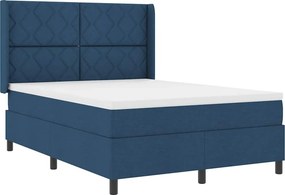 Postel s boxspringem s polštářem Modrá 200 x 160 cm textil 3341720
