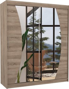 ADRK Furniture Posuvná skříň s zrcadlem DOLORES 180 ADRK-SW-DOL-T-180