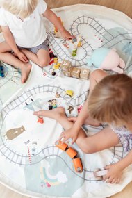 PLAY&GO Hrací podložka a vak na hračky Trainmap Bears