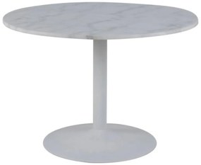 OnaDnes -20% Scandi Bílý mramorový kulatý jídelní stůl Theon 110 cm