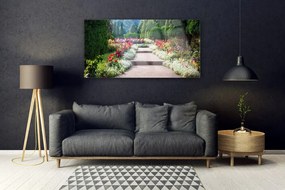 Plexisklo-obraz Park Květiny Schody Zahrada 120x60 cm