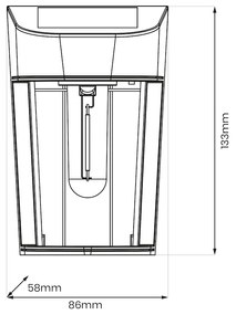 Exteriérové ​​solární nástěnné svítidlo Eno, 1x transparentní/černé plastové stínidlo