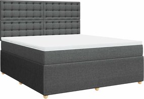 Box spring postel s matrací tmavě šedá 180x200 cm textil 3292150