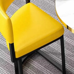 LuxuryForm DESIGN Jídelní set MONTE 4+1 - žlutý / černý