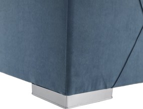Boxspringová postel, jednolůžko, modrá, 90x200, pravá, PAXTON